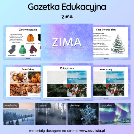 Zima - gazetka szkolna PDF do druku | Edulisia
